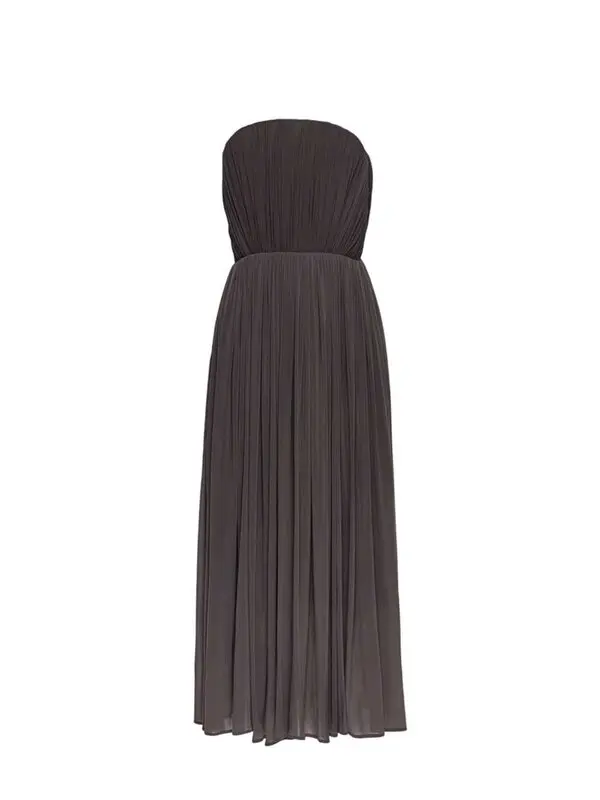 Magda Butrym Strapless Pleated Corset Dress