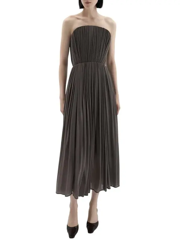 Magda Butrym Strapless Pleated Corset Dress