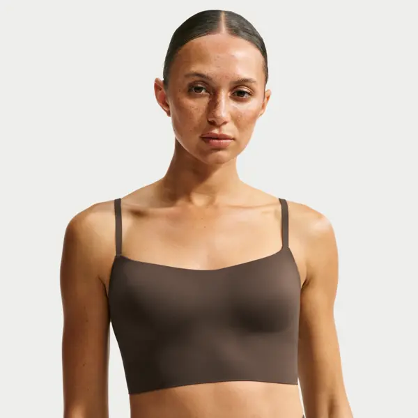 Nike Skims Matte Cami Longline Bra - Brown