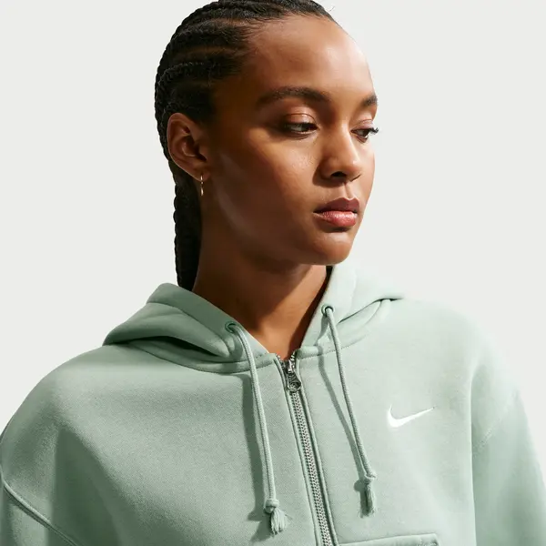 Nike Phoenix Fleece Cropped Hoodie - Green