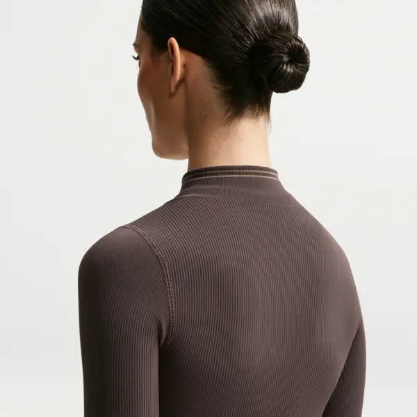 Nike Skims Ribbed Seamless Cropped Full-zip Jacket