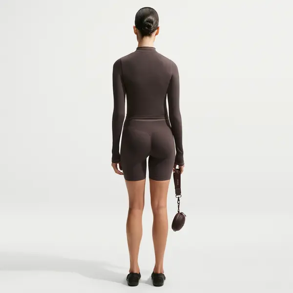Nike Skims Ribbed Seamless Cropped Full-zip Jacket