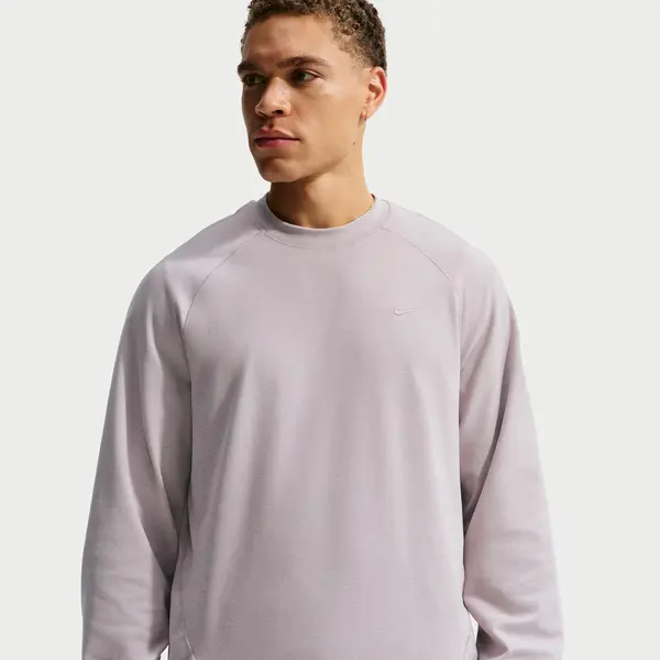 Nike Primary Nanoknit Dri-fit Uv Protection Long-sleeve Performance Top - Grey