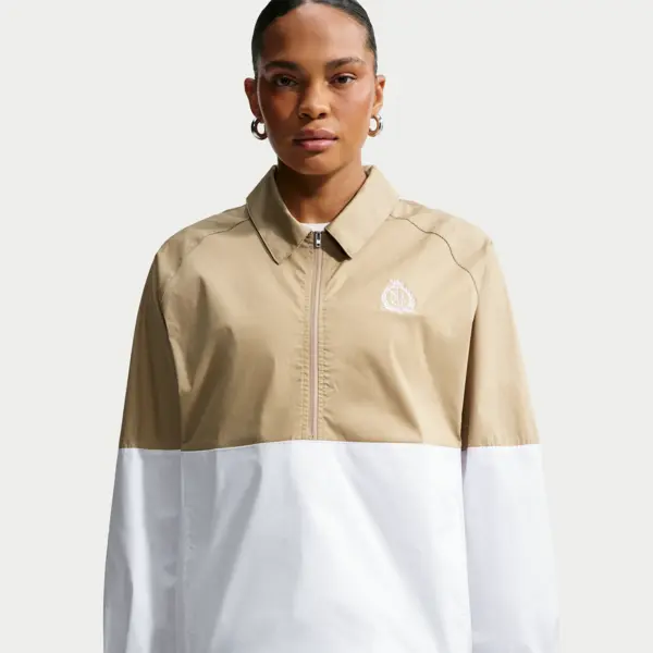 Nike Oversized Poplin 1/2-zip Jacket - Brown