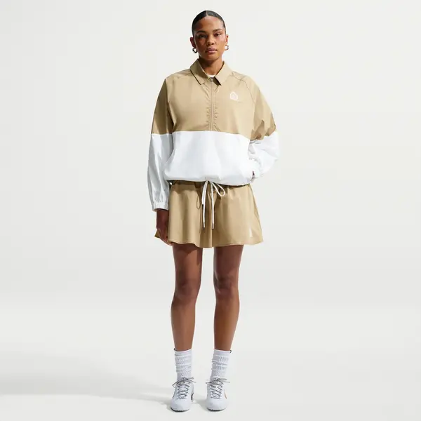 Nike Oversized Poplin 1/2-zip Jacket - Brown