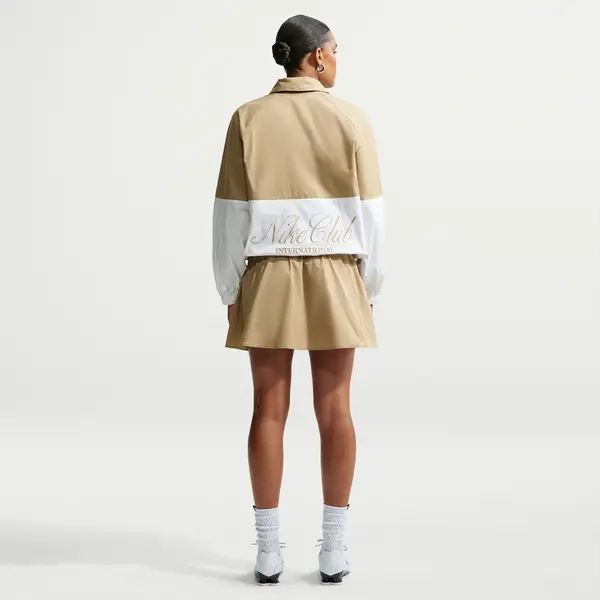 Nike Oversized Poplin 1/2-zip Jacket - Brown