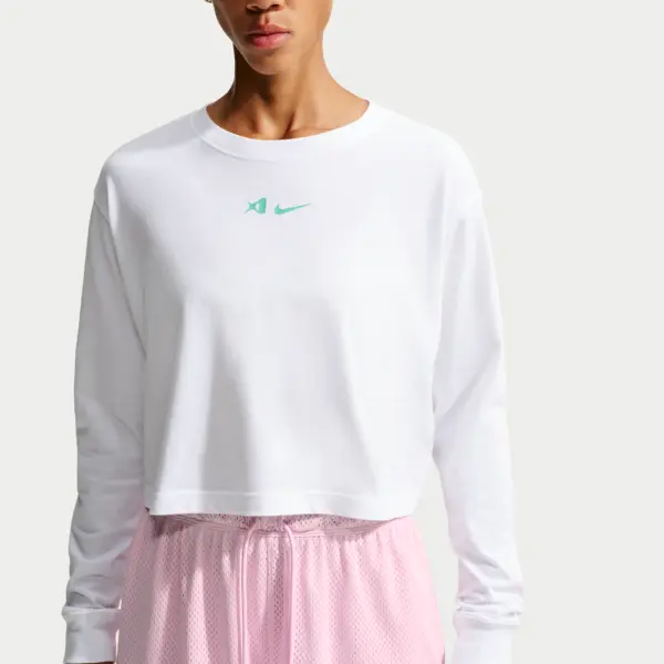 Nike A'ja Wilson Long-sleeve Cropped T-shirt - White