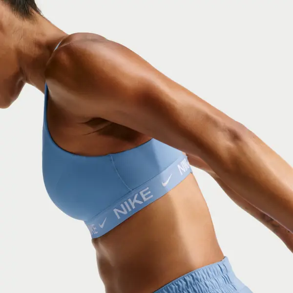 Nike Indy High Support Padded Front-zip Sports Bra - Blue