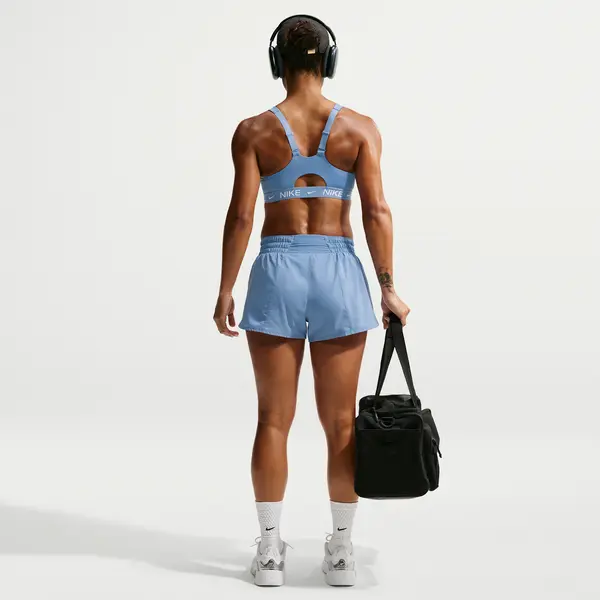Nike Indy High Support Padded Front-zip Sports Bra - Blue
