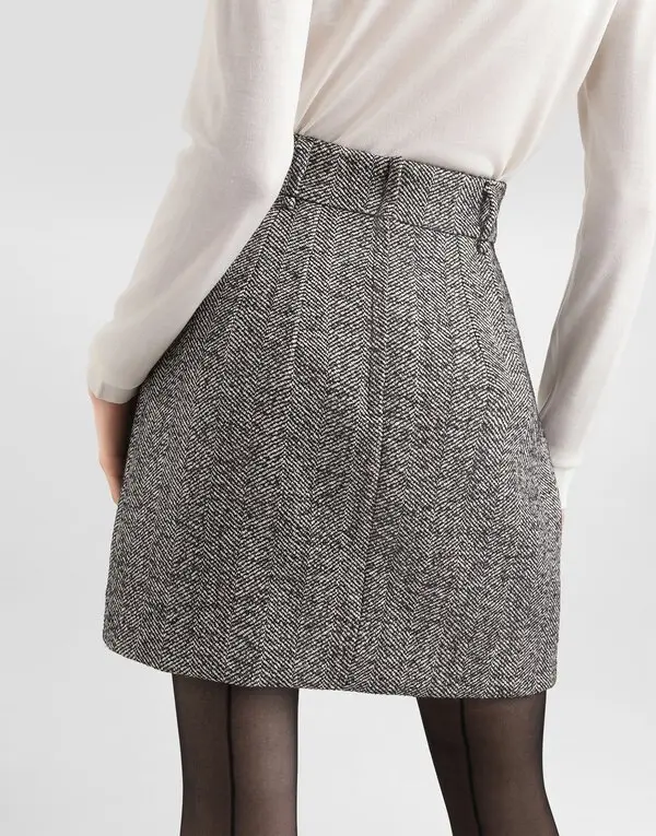Dolce & Gabbana Wool Mini Skirt