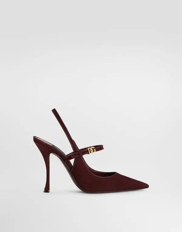 Dolce & Gabbana Suede And Nappa Leather Slingback Pumps