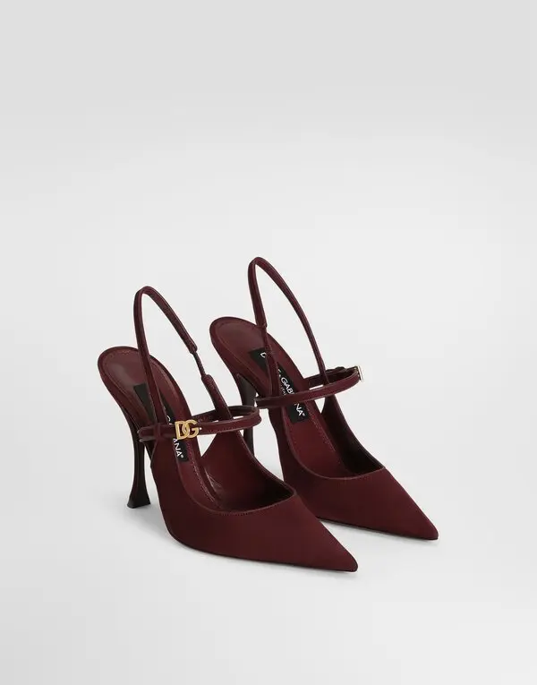 Dolce & Gabbana Suede And Nappa Leather Slingback Pumps