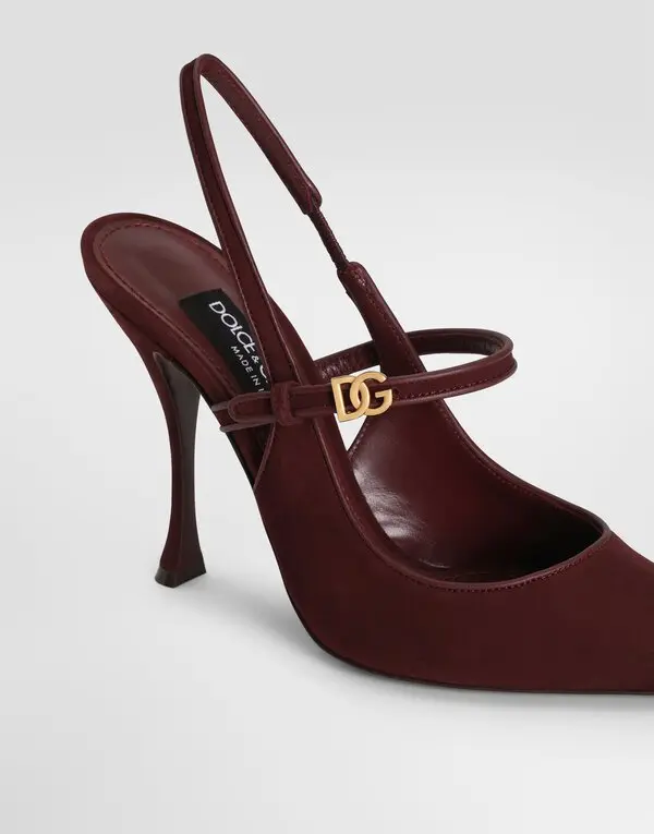 Dolce & Gabbana Suede And Nappa Leather Slingback Pumps