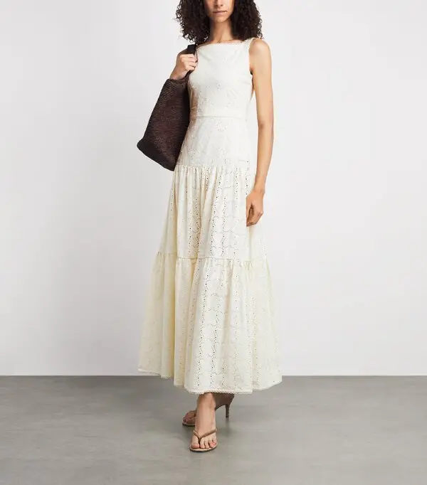 Agua Bendita Cotton Abeja Playa Maxi Dress
