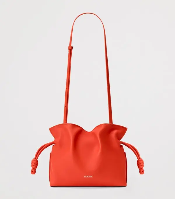 Loewe Mini Leather Flamenco Clutch Bag - Orange