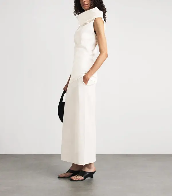 Issey Miyake Sleeveless Mock Neck Top