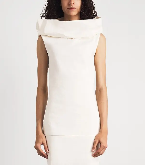 Issey Miyake Sleeveless Mock Neck Top