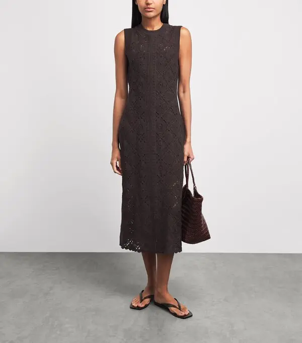 ME+EM Framed Crochet Maxi Dress