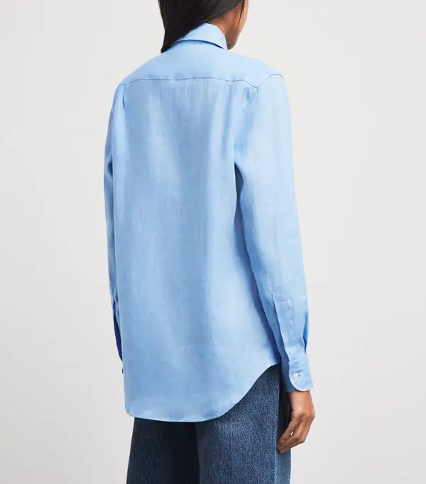 WITH NOTHING UNDERNEATH Linen The Boyfriend Shirt