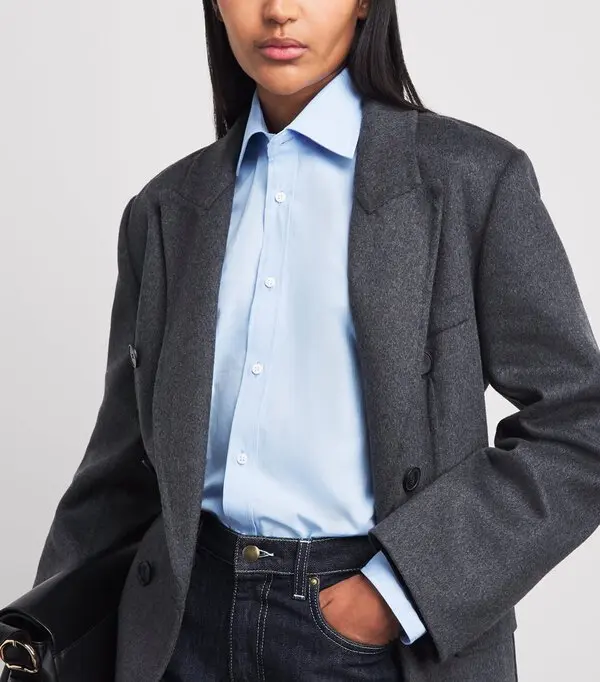 WITH NOTHING UNDERNEATH Exaggerated Cuff The Boyfriend Shirt