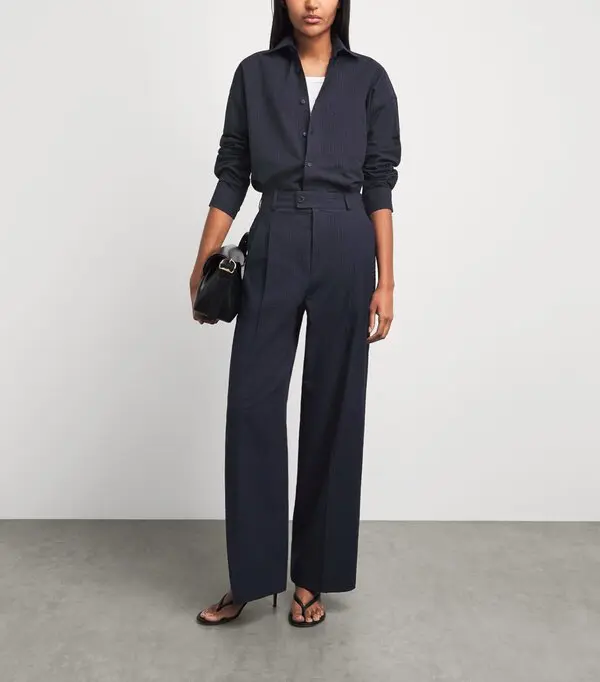 WITH NOTHING UNDERNEATH Seersucker Rampling Trousers