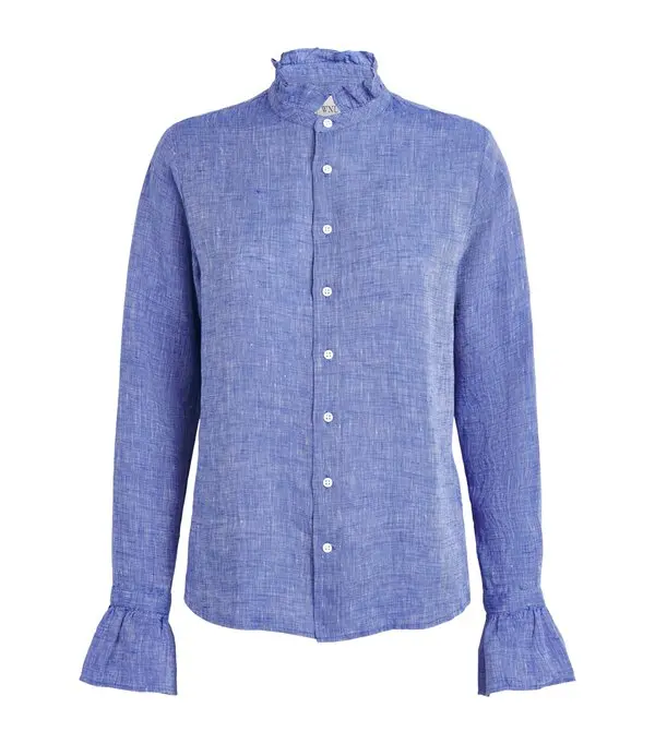 WITH NOTHING UNDERNEATH Linen Kew Blouse