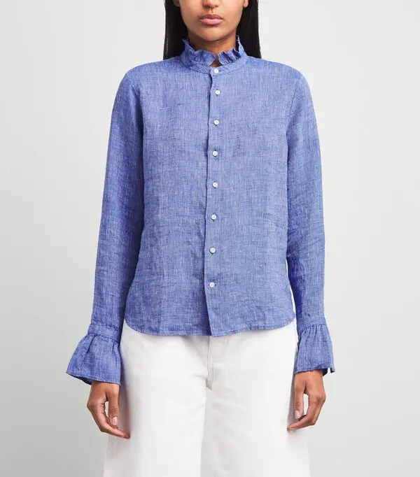WITH NOTHING UNDERNEATH Linen Kew Blouse