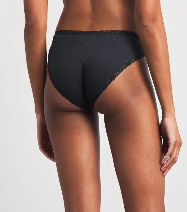 SKIMS Pointelle Lace-trim Briefs