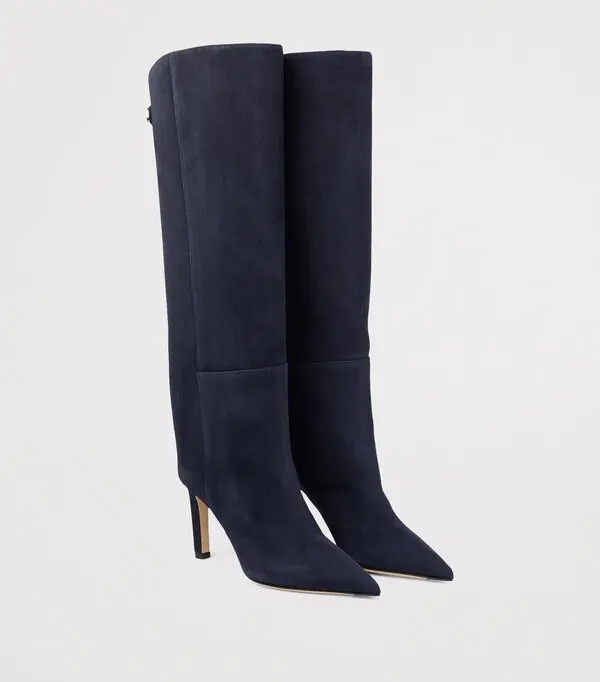 JIMMY CHOO Alizze 85 Suede Knee-high Boots