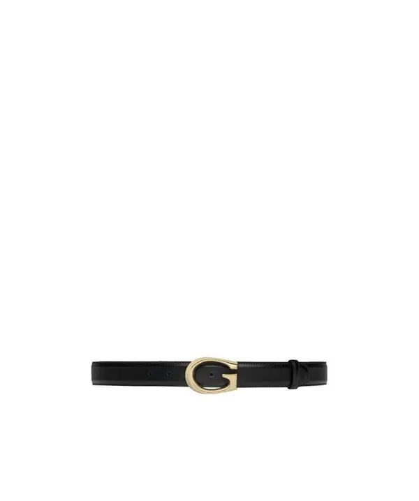 Gucci G Buckle Thin Belt - Black