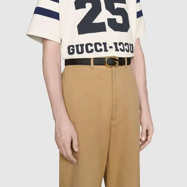 Gucci G Buckle Thin Belt