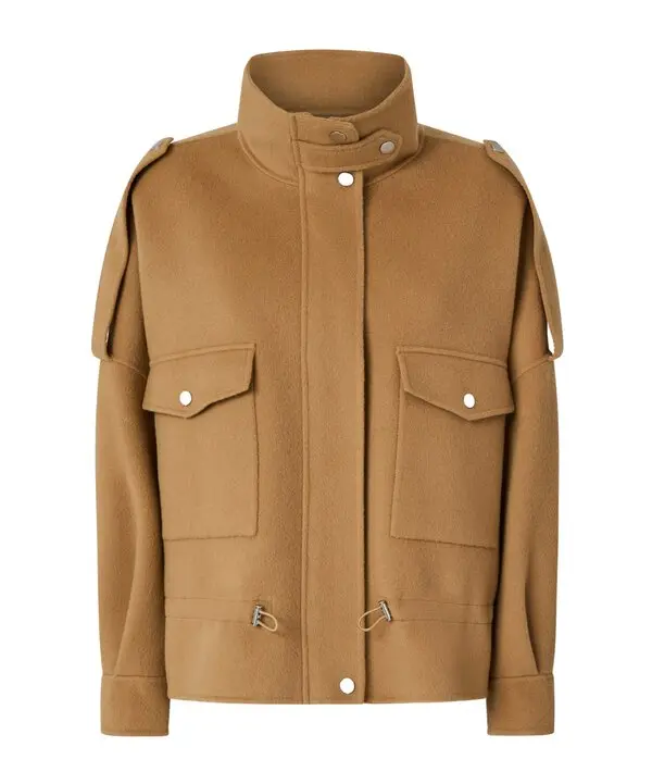 Pinko High-neck Drawstring Hem Jacket