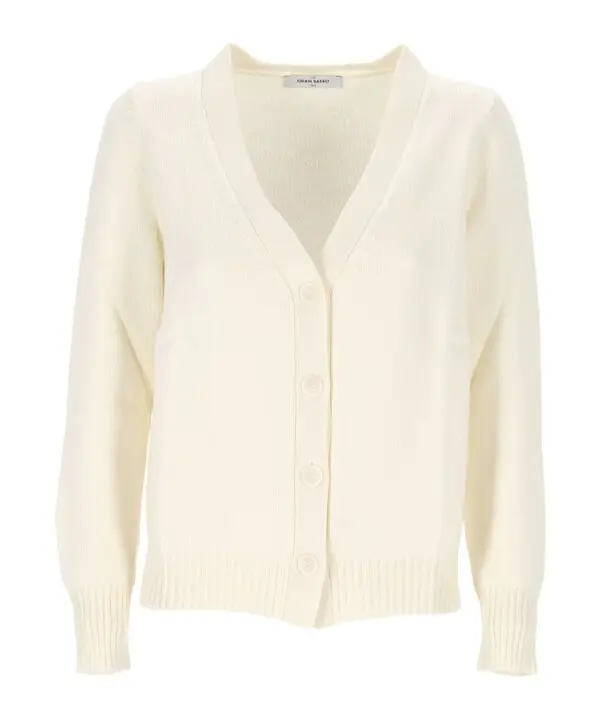 GRAN SASSO V-neck Buttoned Cardigan - No