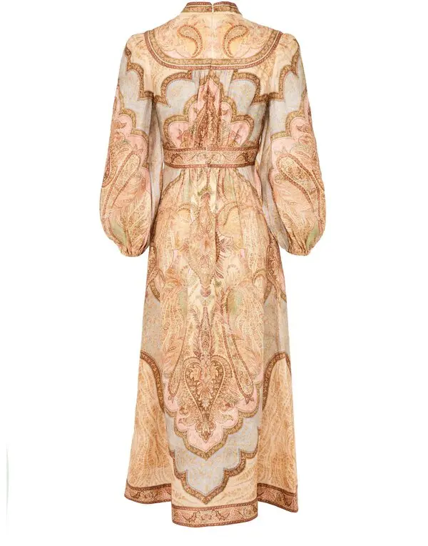 Zimmermann Wanderlust Deep V-neck Midi Dress