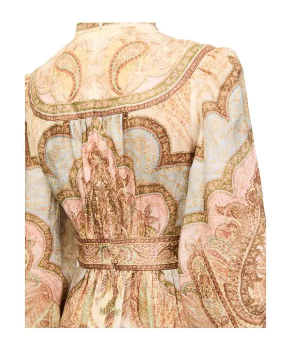 Zimmermann Wanderlust Deep V-neck Midi Dress