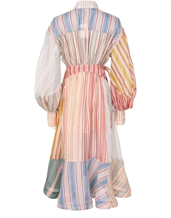 Zimmermann Rebellion Striped Midi Dress