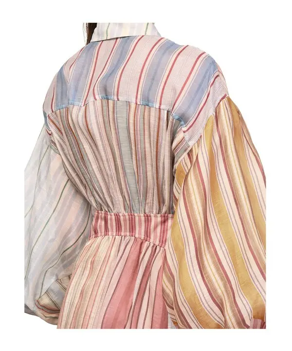 Zimmermann Rebellion Striped Midi Dress