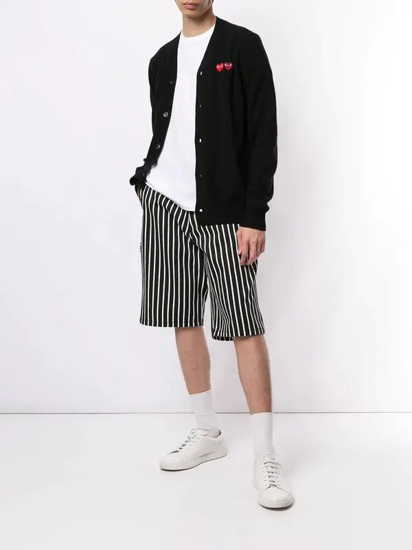 Play Comme Des Garcon Embroidered Logo Cardigan