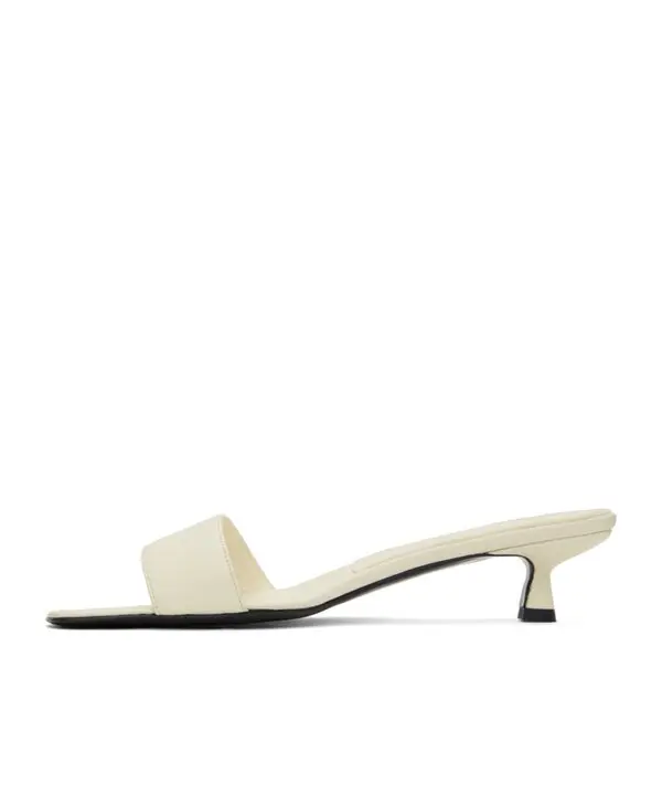 Loulou De Saison Cream Square-toe Kitten-heel Mule