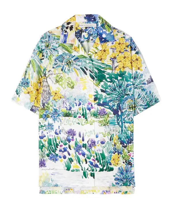 MARY KATRANTZOU Printed Twill Shirt