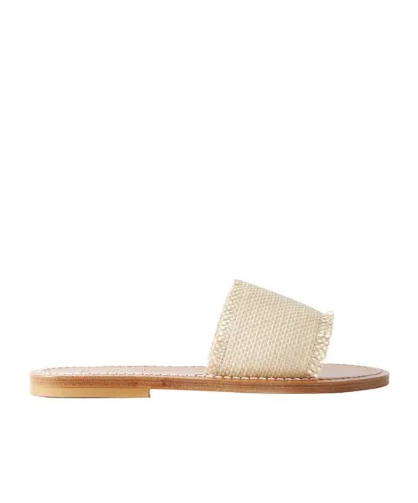 K.JACQUES Solid-color Raffia Slides