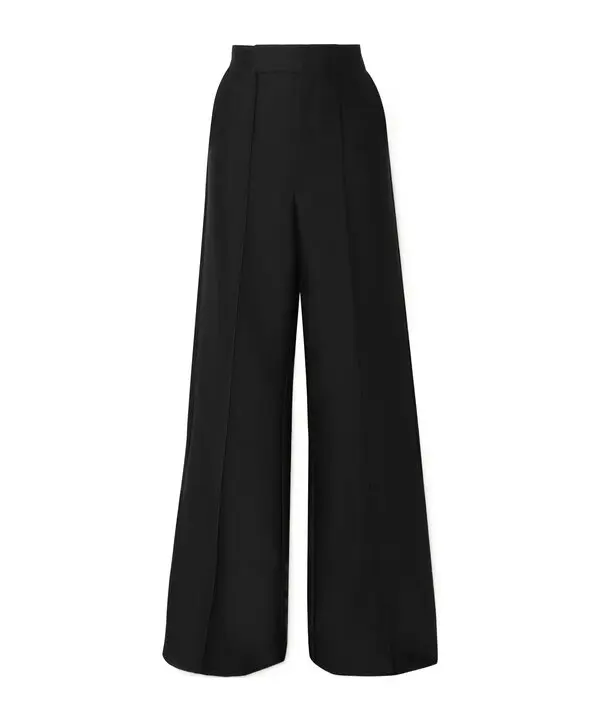 Maticevski Wool And Silk-blend Wide-leg Pants