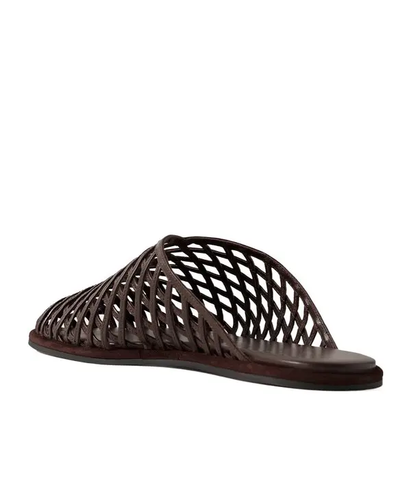 NEOUS Solid Color Leather Slippers