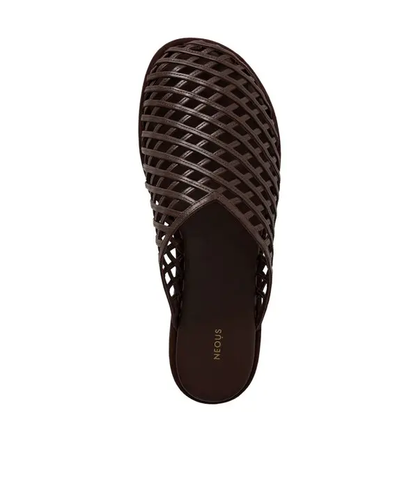 NEOUS Solid Color Leather Slippers