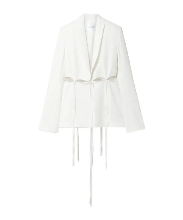 Galvan Cutout Satintrimmed Crepe Blazer