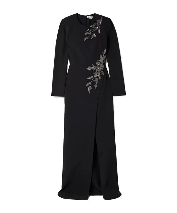 Zuhair Murad Embellished Draped Cady Gown