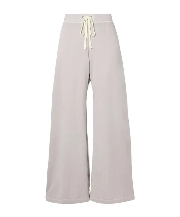 JAMES PERSE Cotton-terry Wide-leg Track Pants