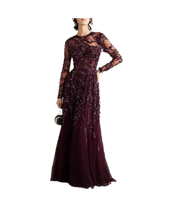 Zuhair Murad Embellished Tulle Gown - No
