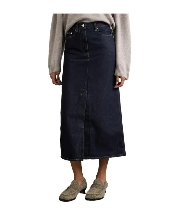 Loulou De Saison Denim Midi Skirt