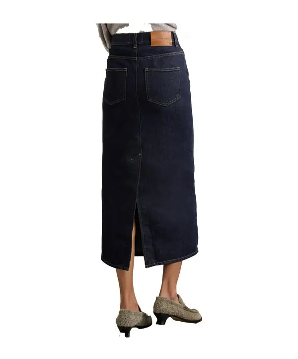 Loulou De Saison Denim Midi Skirt